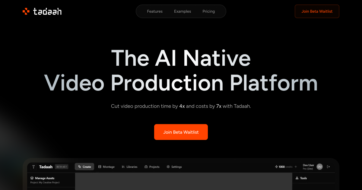 Tadaah - The Figma for Video Production